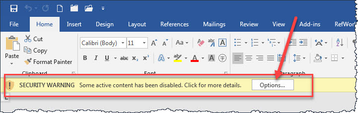 Word add-in, disabled or enabled – Alfasoft Support & Knowledgebase